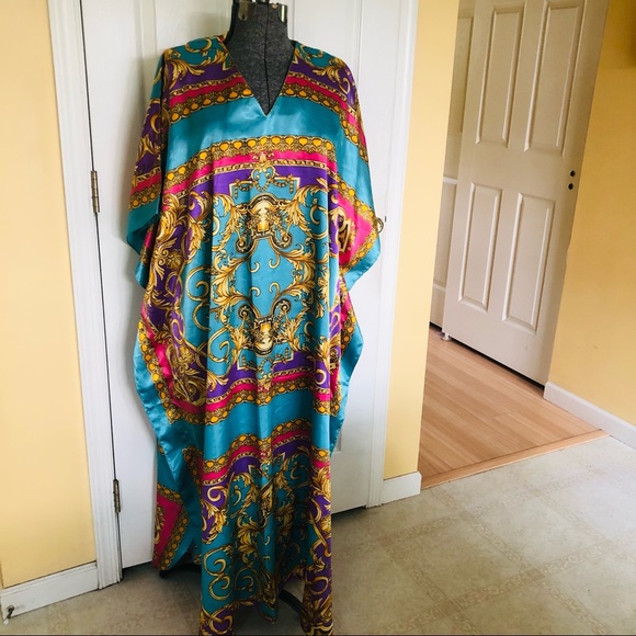 wynlar | Dresses | Wynlar Versacelike Mrs Roper Caftan Swimsuit Robe ...